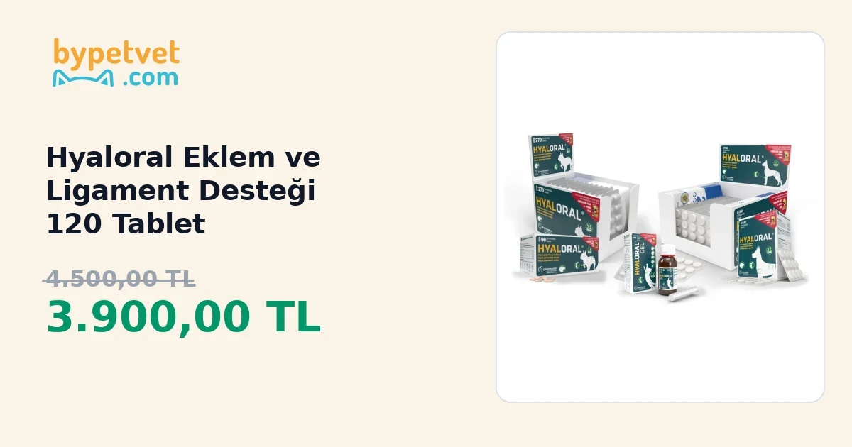 Hyaloral Eklem ve Ligament Desteği 120 Tablet | ByPetVet